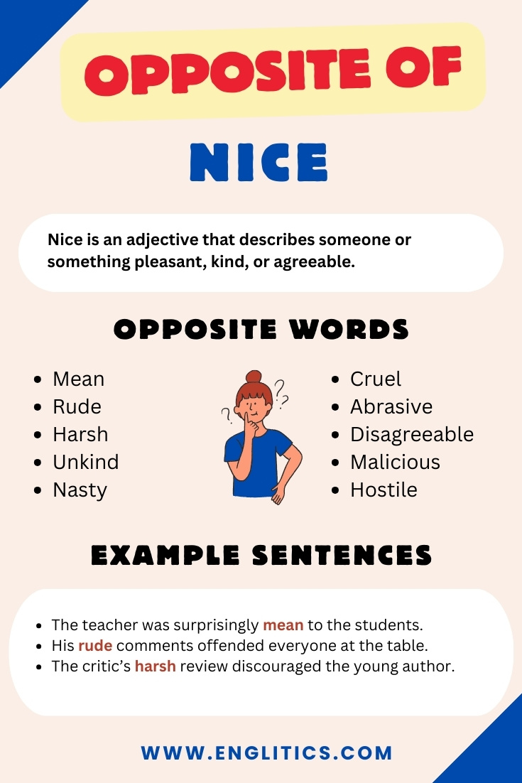 Opposite of Nice: From Kind to Rude – 30 Antonyms