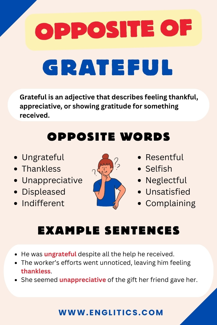 Opposite of Grateful: 25 Antonyms with Examples