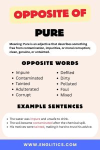 22 Opposite of Pure: Key Antonyms With Examples